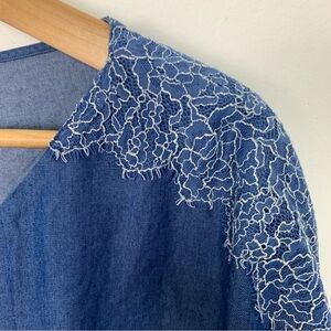 Massimo Dutti | Tops | Massimo Dutti Lace Trim Balloon Sleeve Blouse ...